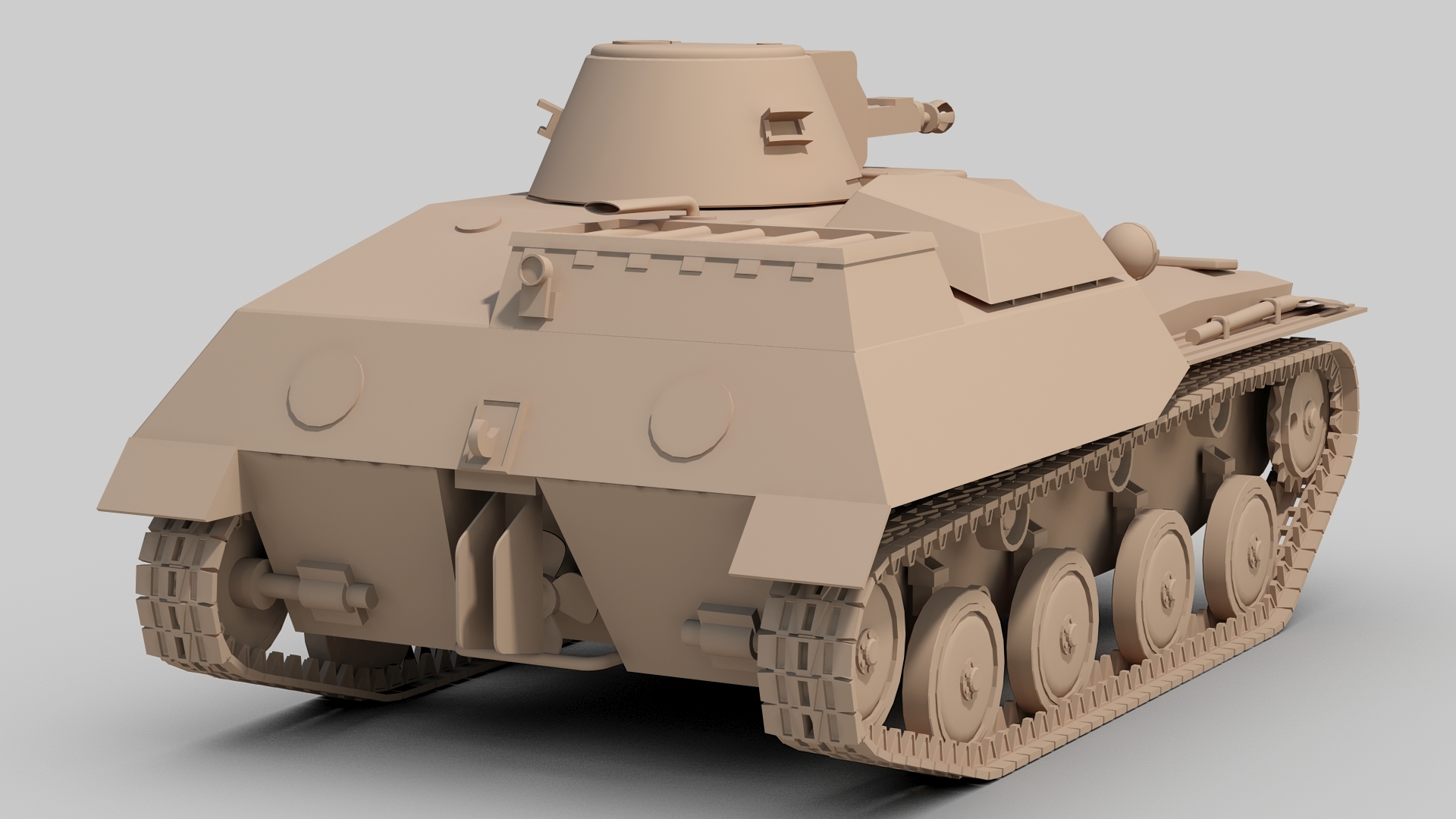 3D ww2 amphibious t40 tank track model - TurboSquid 1632797