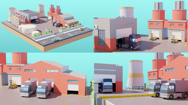 Factory Blender Models for Download | TurboSquid