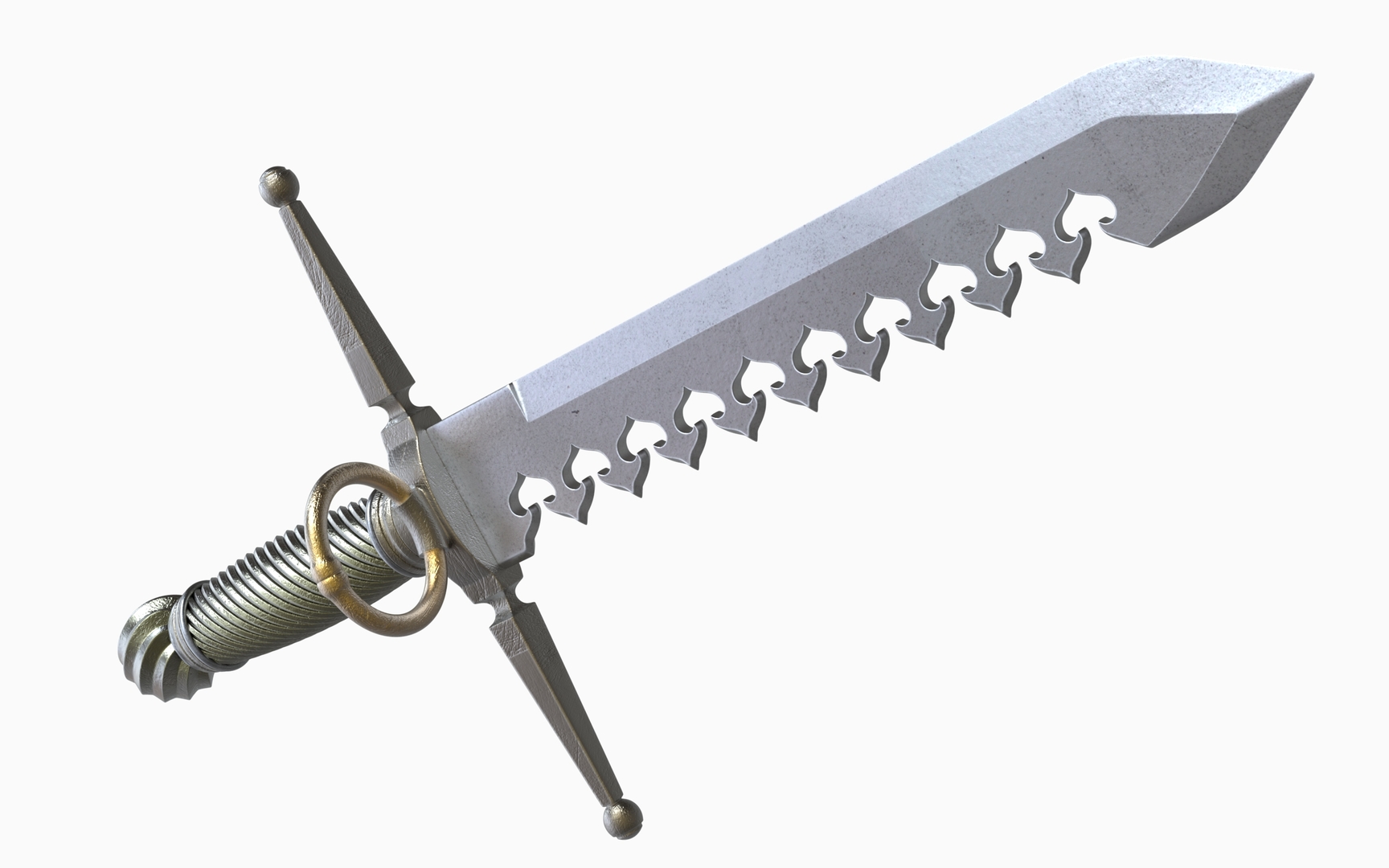 3D sword serrated model - TurboSquid 1633311