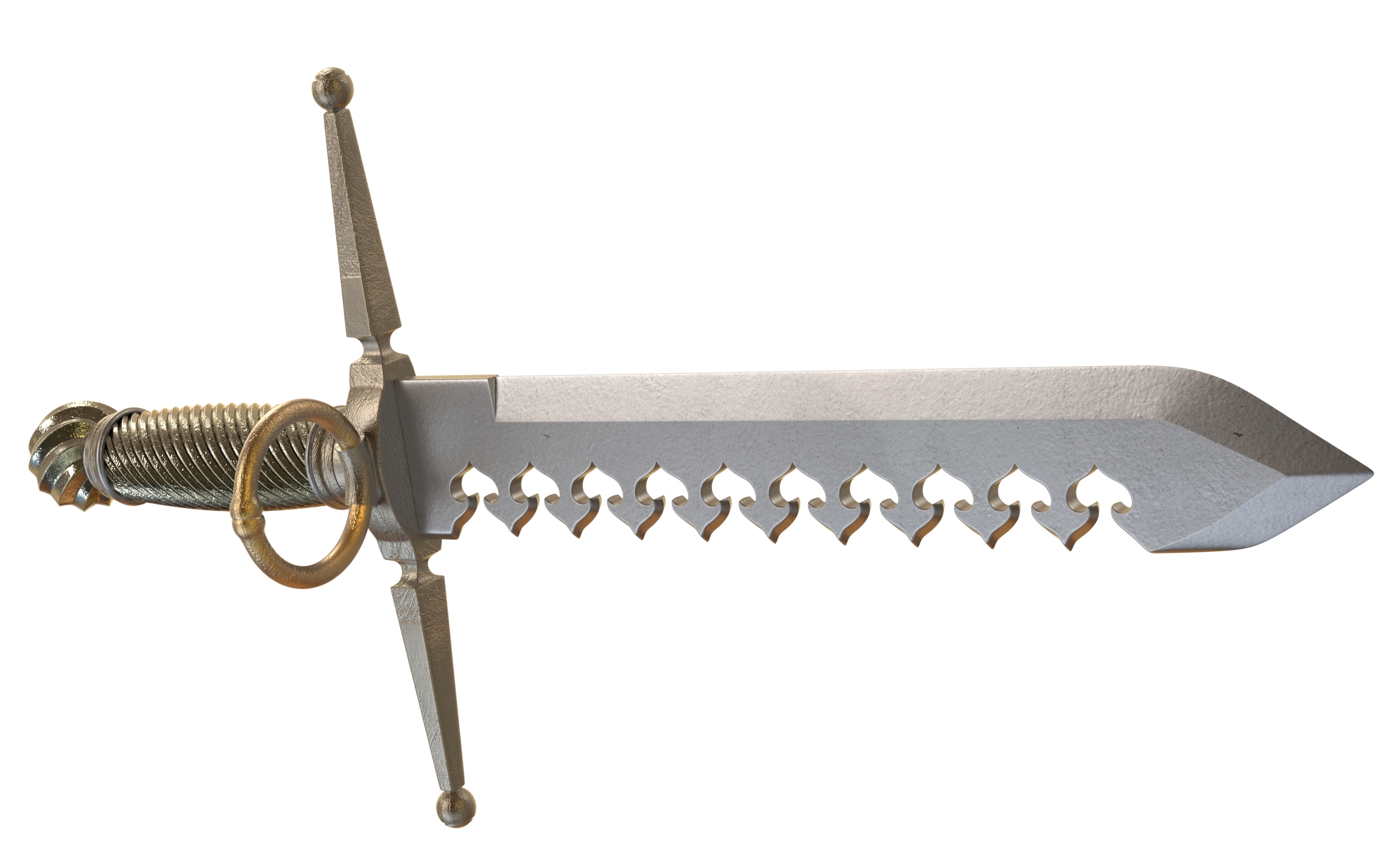 3D sword serrated model - TurboSquid 1633311
