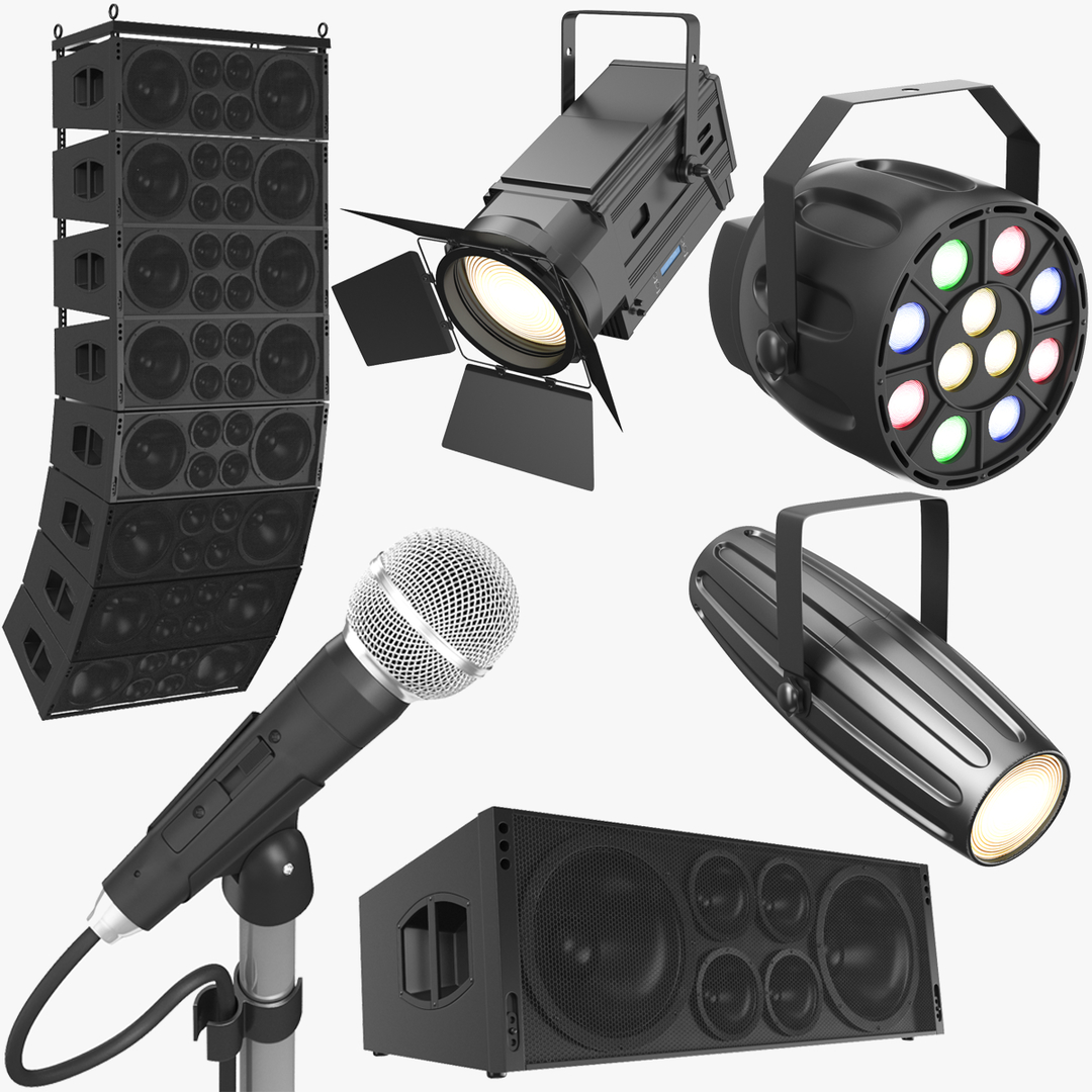 Real stage equipment model - TurboSquid 1633612