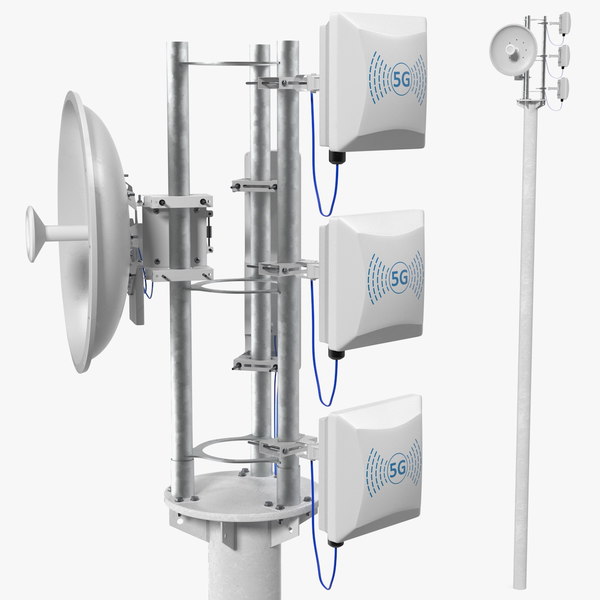modelo 3d Antena de red móvil Micro Cell 5G en el poste - TurboSquid ...