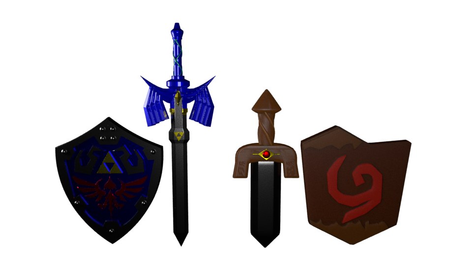 Zelda weapons 3D - TurboSquid 1633847
