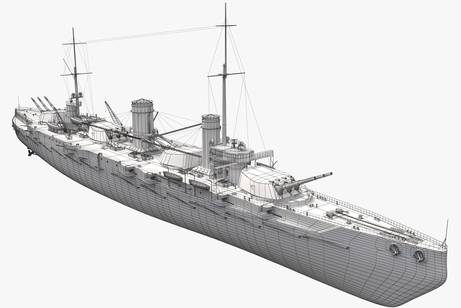 Sevastopol battleship ussr 3D model - TurboSquid 1634678