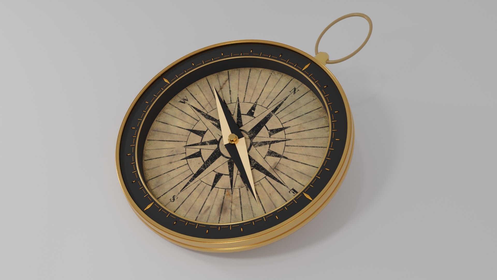 Antique compass 3D-Modell - TurboSquid 1634722