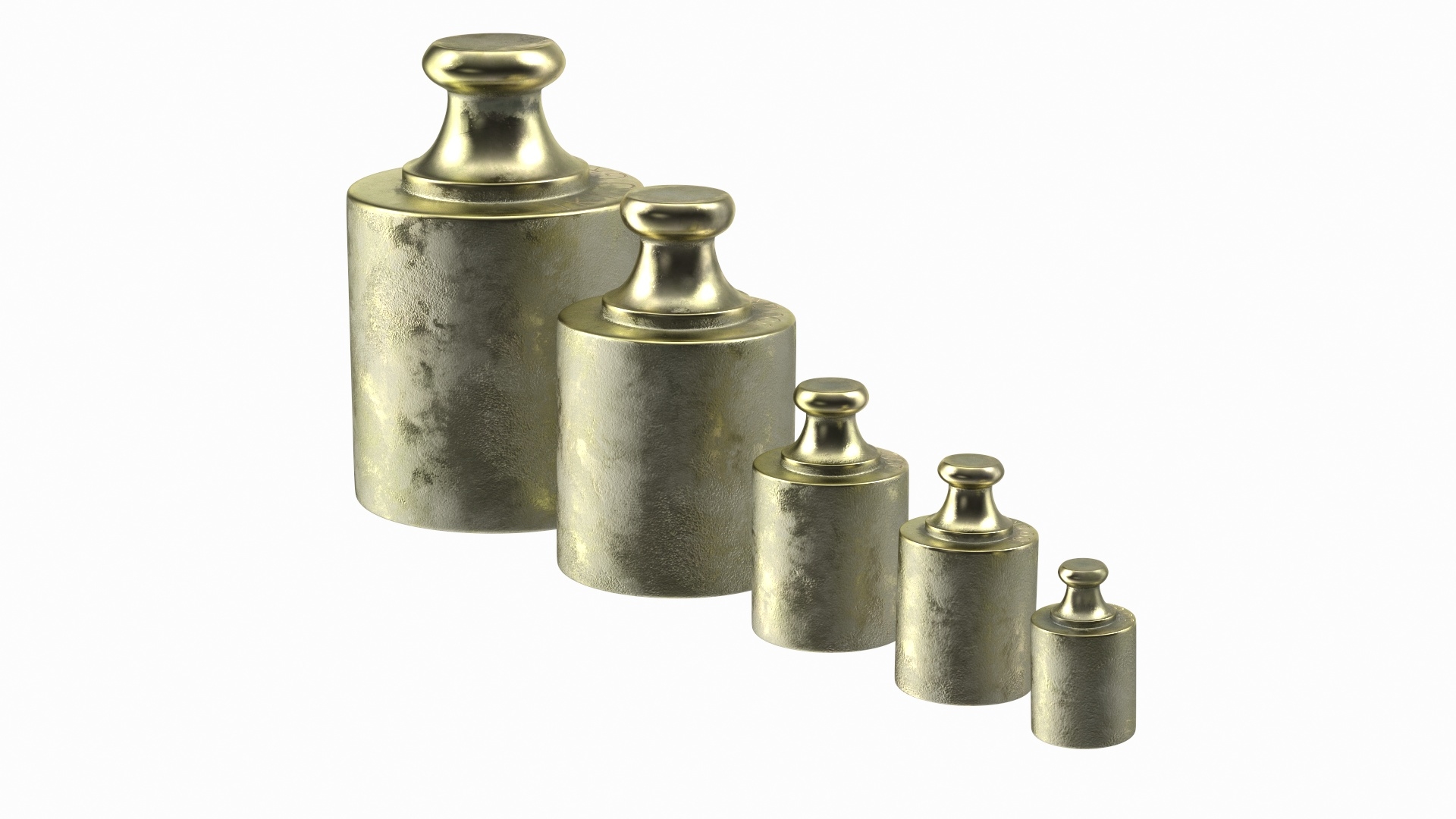3D antique scale weights set model - TurboSquid 1634825