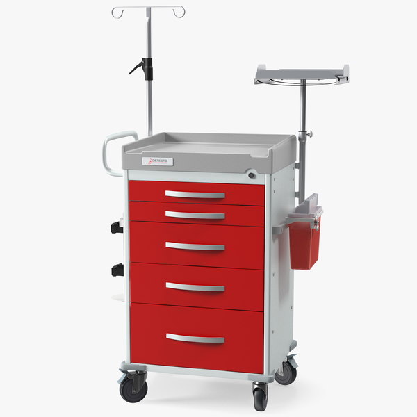 3D detecto medical cart defibrillator model - TurboSquid 1635387