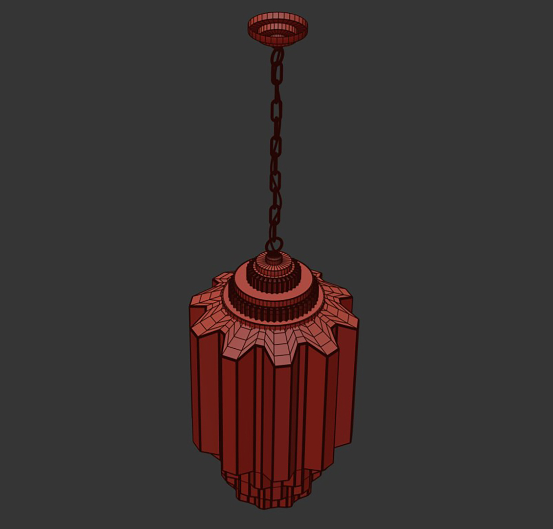 3D art deco light - TurboSquid 1635301