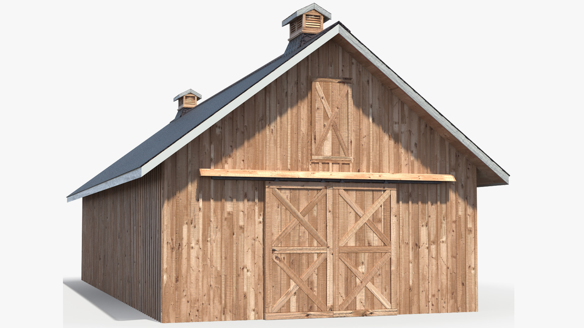 Rustic wooden barn 3D model - TurboSquid 1635722