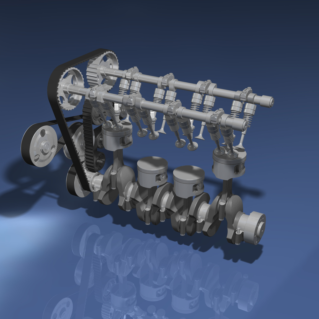 i4 engine 4 3d model