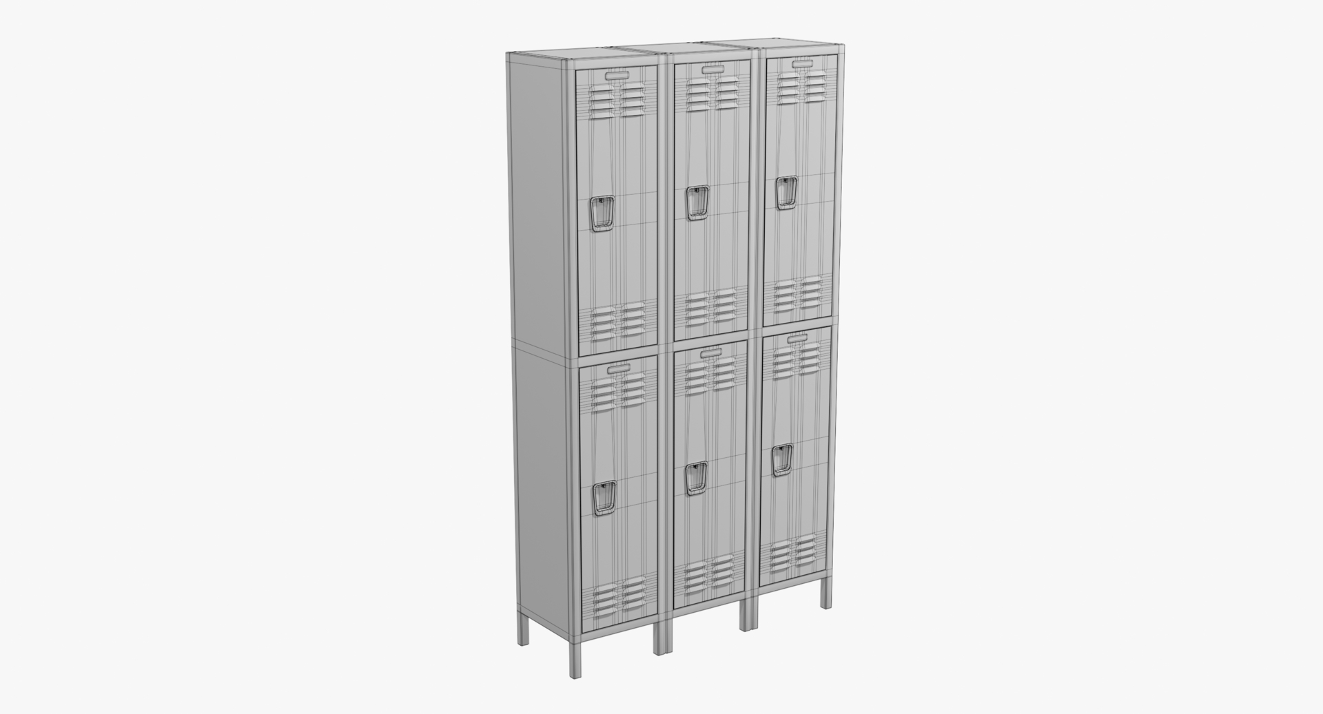 3D wall locker model - TurboSquid 1635442