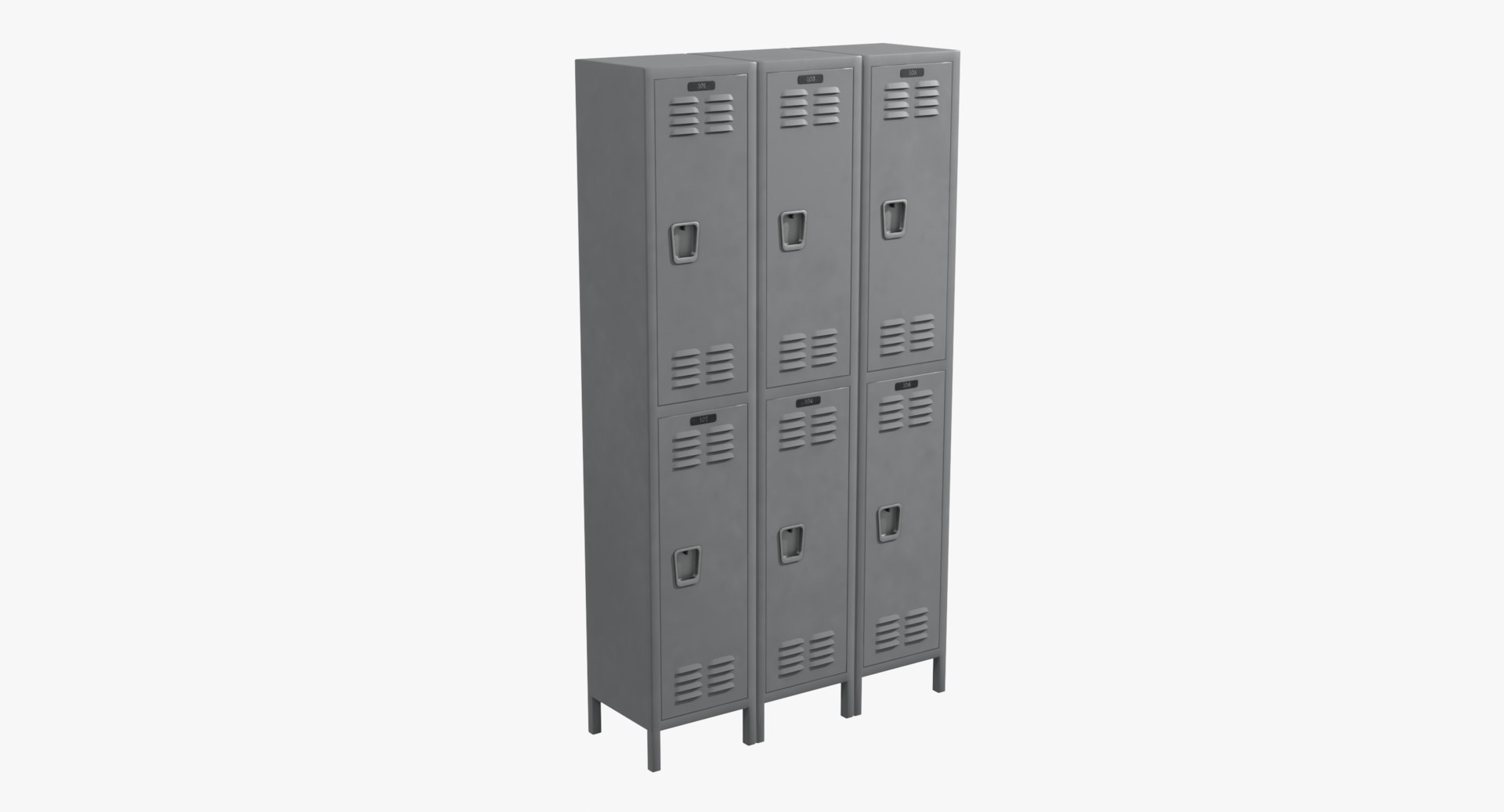 3D wall locker model - TurboSquid 1635442