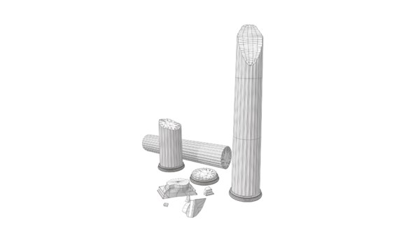 Columns greek order 3D model - TurboSquid 1635627