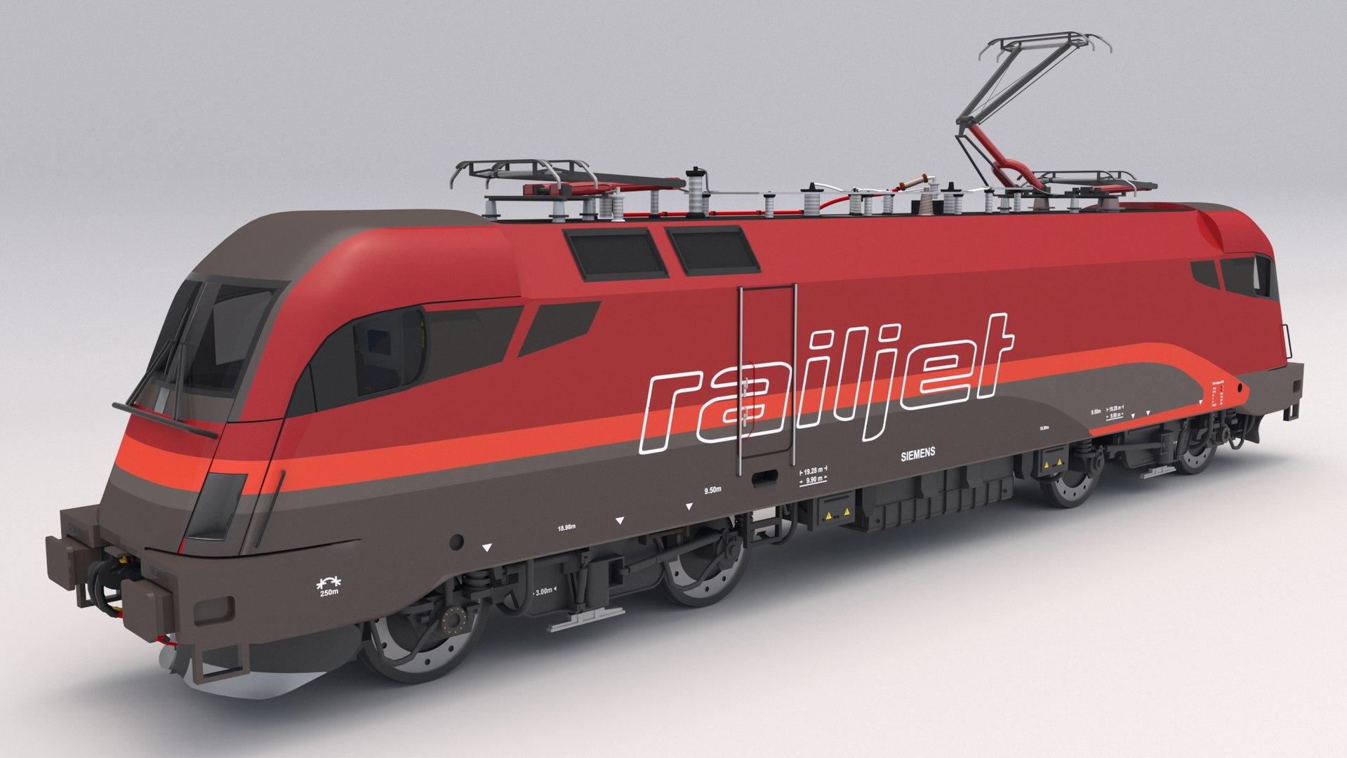 modelo 3d Siemens Taurus RailJet - TurboSquid 1635793