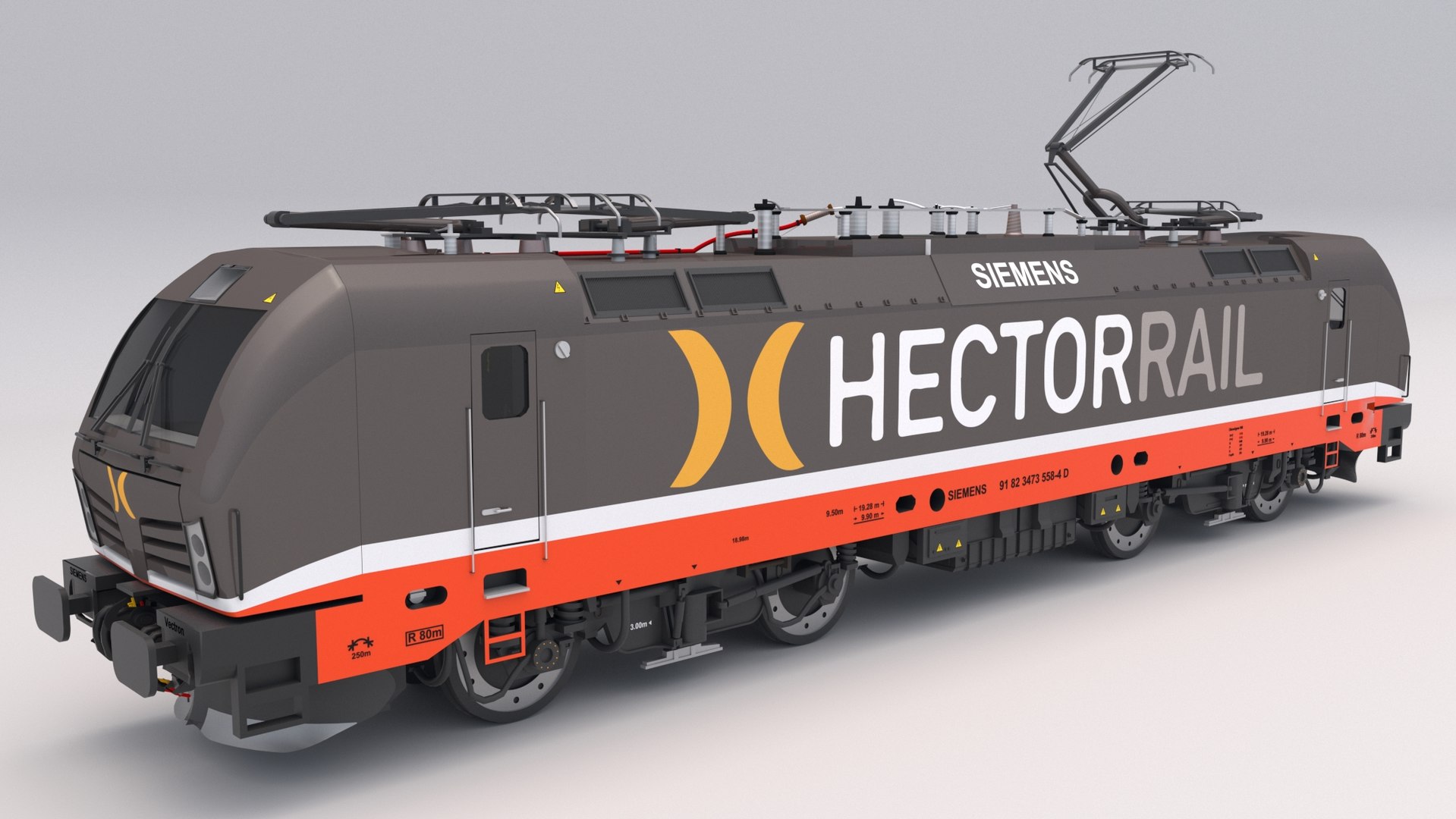 3D siemens vectron hector rail - TurboSquid 1635788