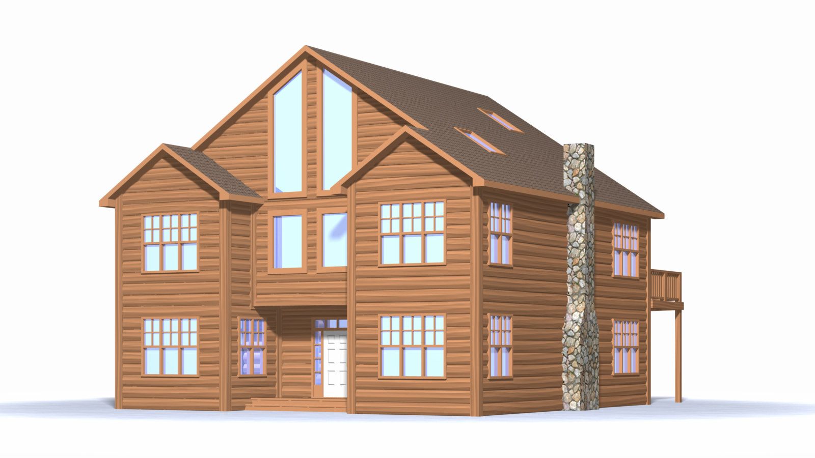log cabin 3d model