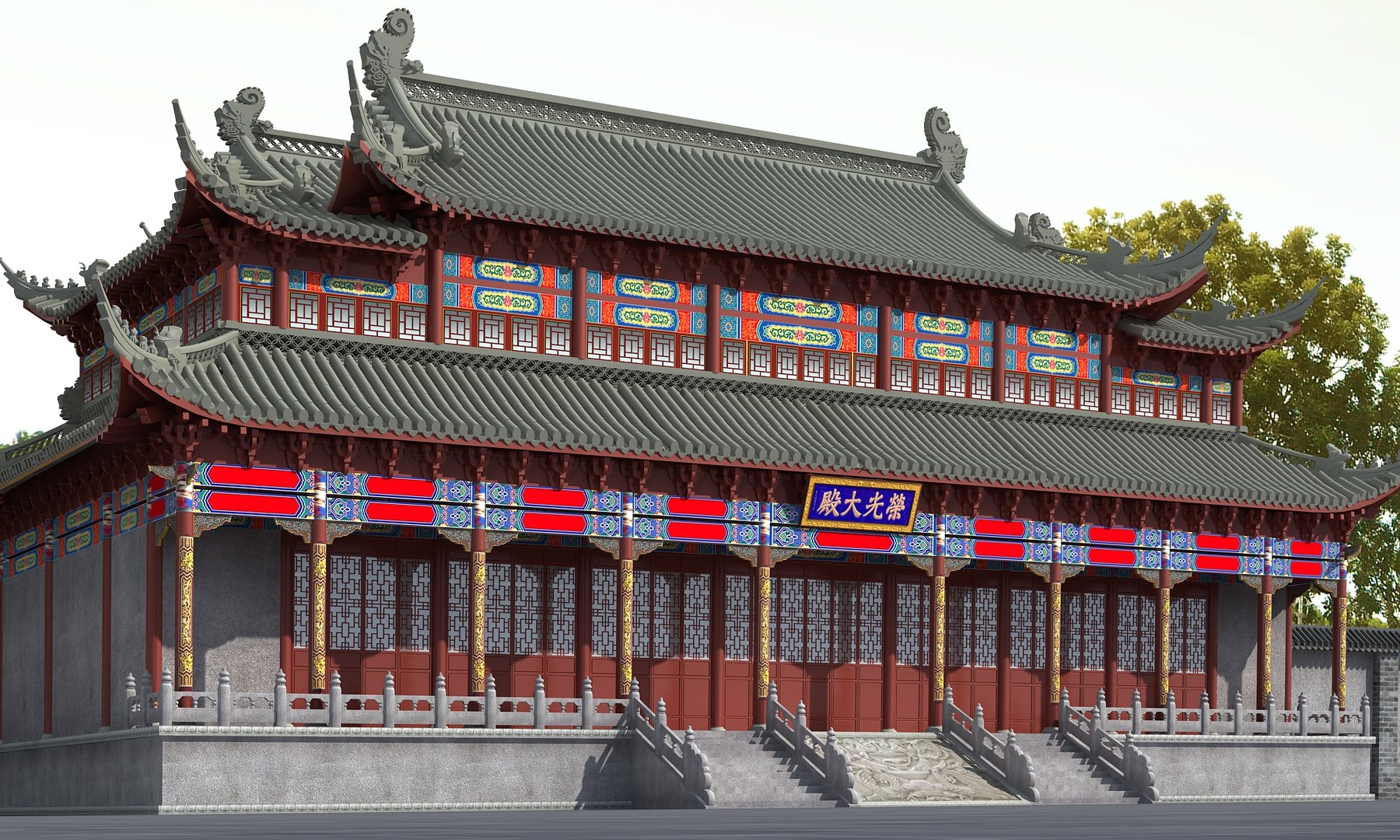 Ancient chinese building 3D model - TurboSquid 1636272