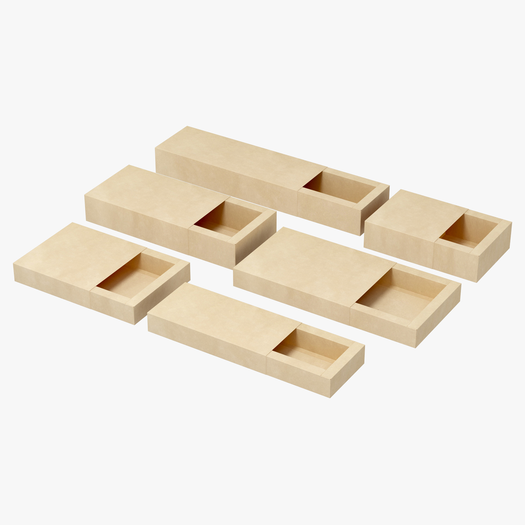 3D boxes set - TurboSquid 1636321