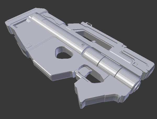 10mm Sci-fi PDW Modelo 3D - TurboSquid 1636456