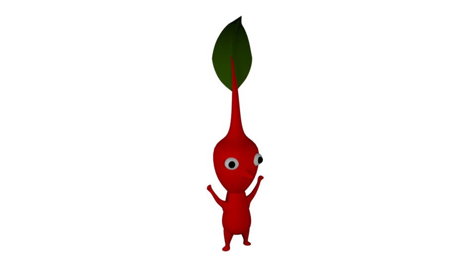 Red leaf pikmin model - TurboSquid 1636623