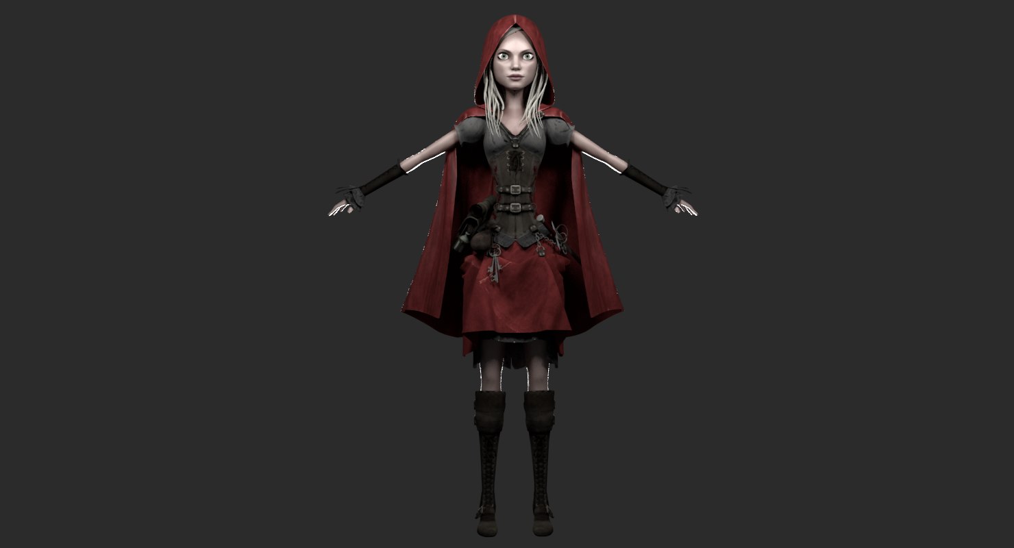 3D red riding hood model - TurboSquid 1636901