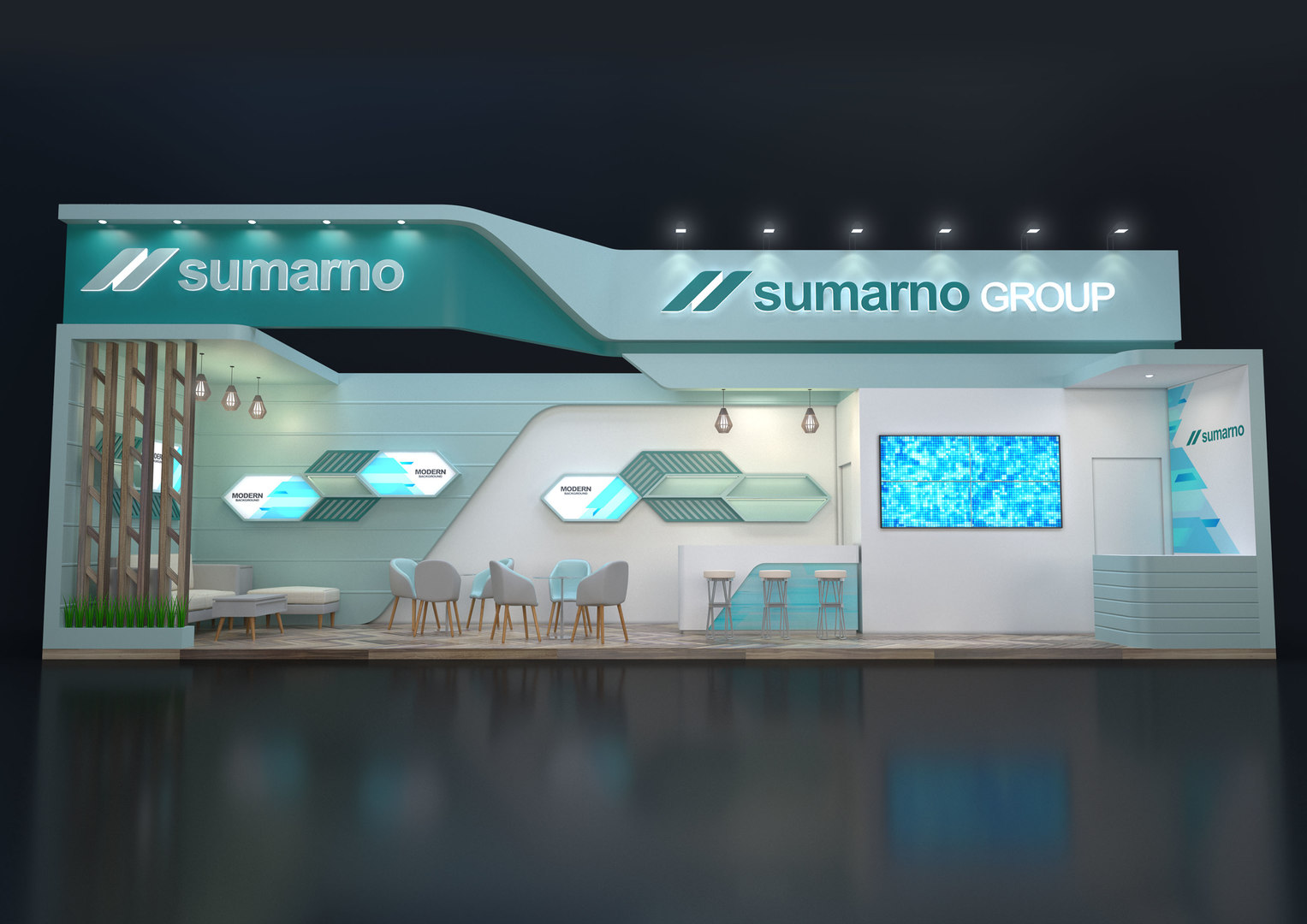 Exhibition stand 3D model - TurboSquid 1569506