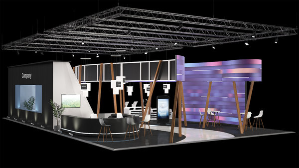 Exhibition stand model - TurboSquid 1637430