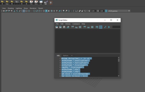 Scripts Maya Embedded Language Export Camera Mayascript