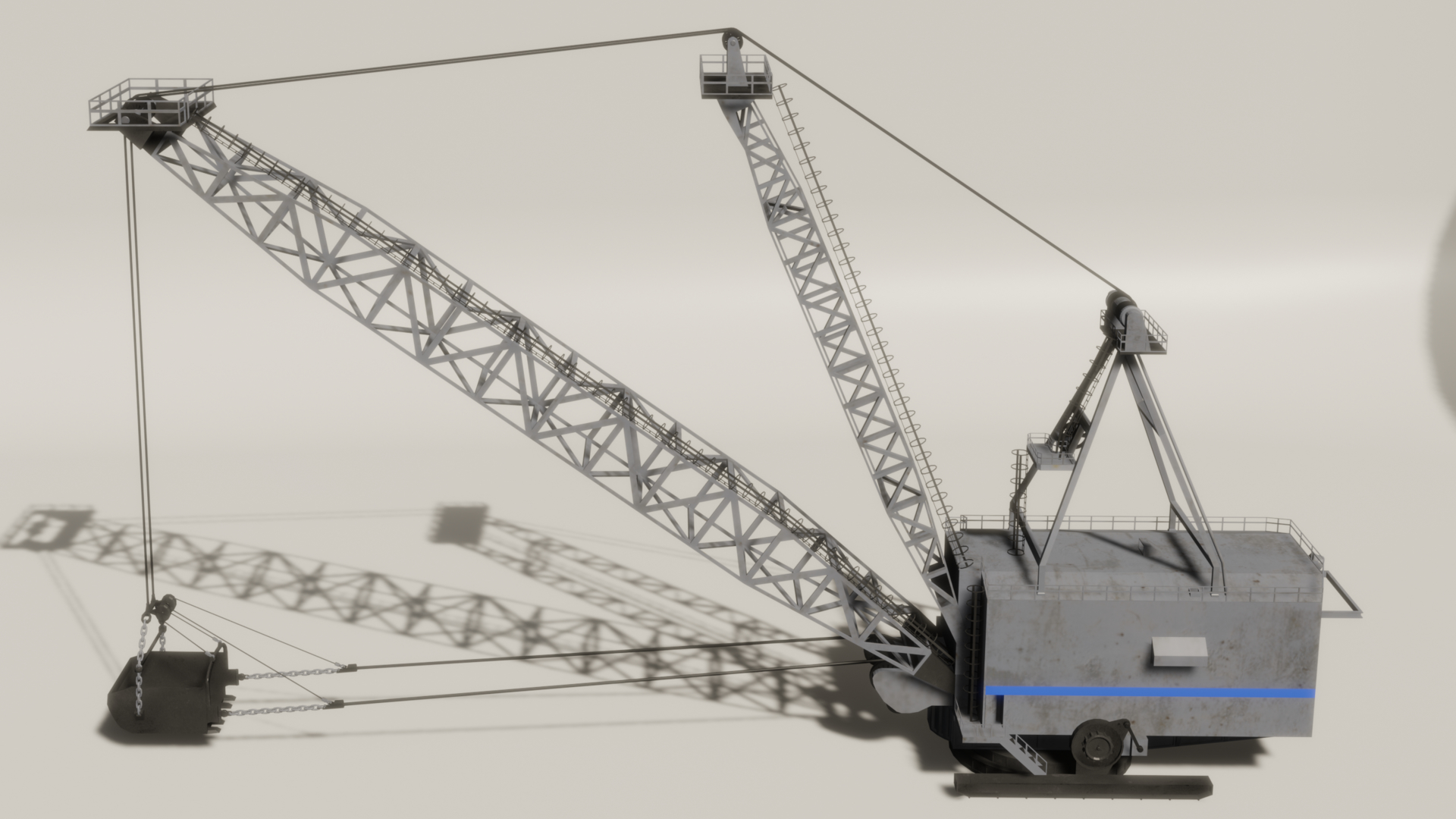 Dragline excavator 3D model - TurboSquid 1639344