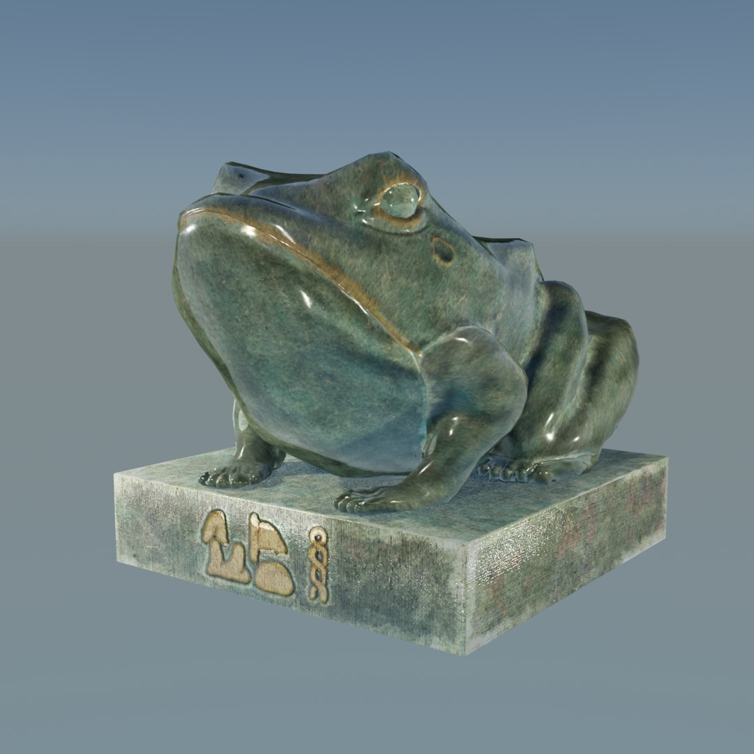 modèle 3D de KeK Frog Statue - Game Ready - TurboSquid 1637556