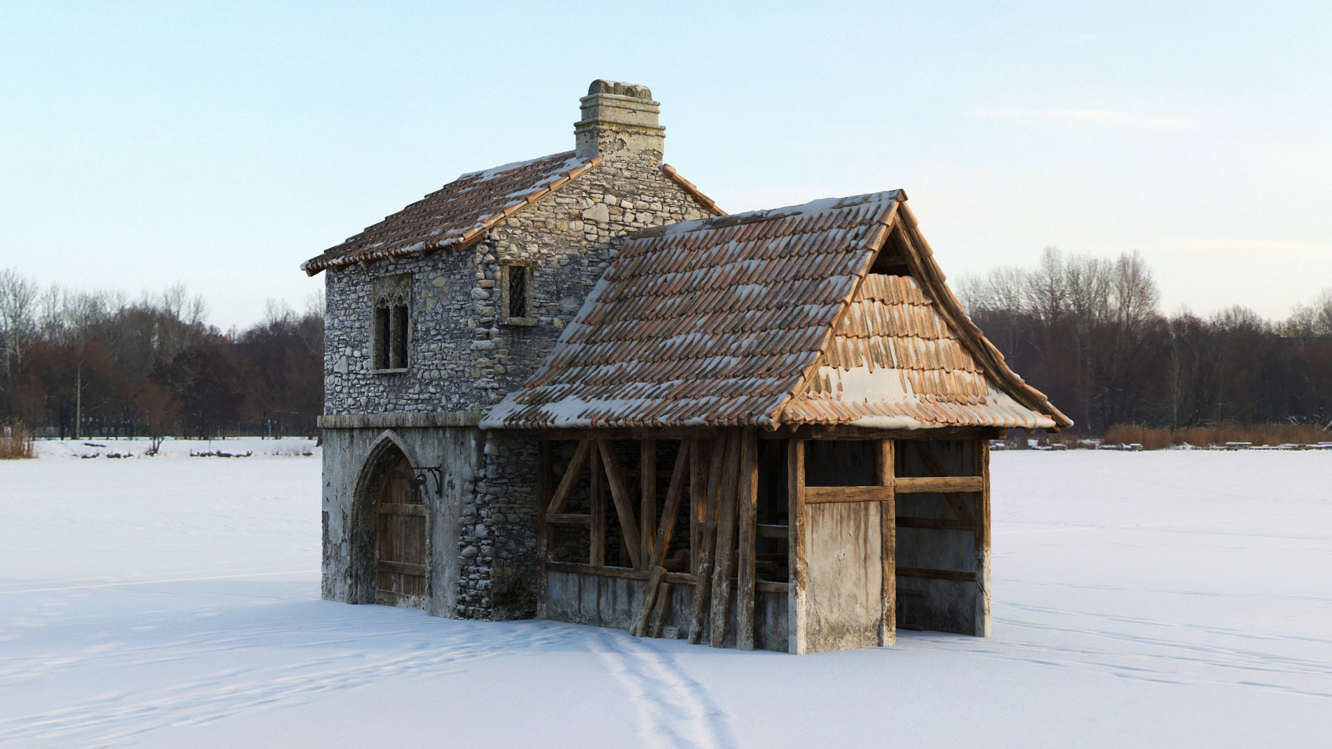 Casa medieval Modelo 3D - TurboSquid 1637591