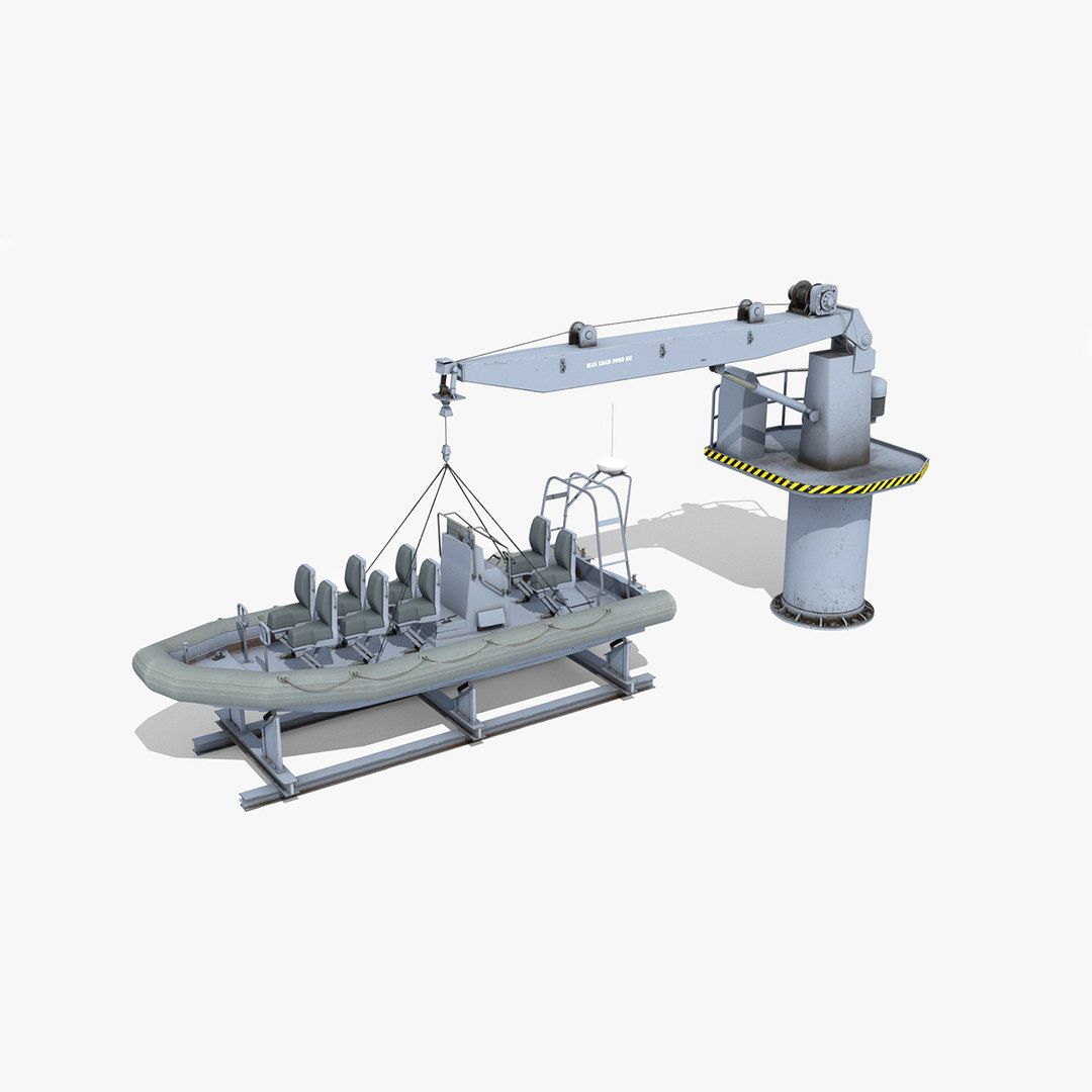 3D boat rhib davit - TurboSquid 1637807