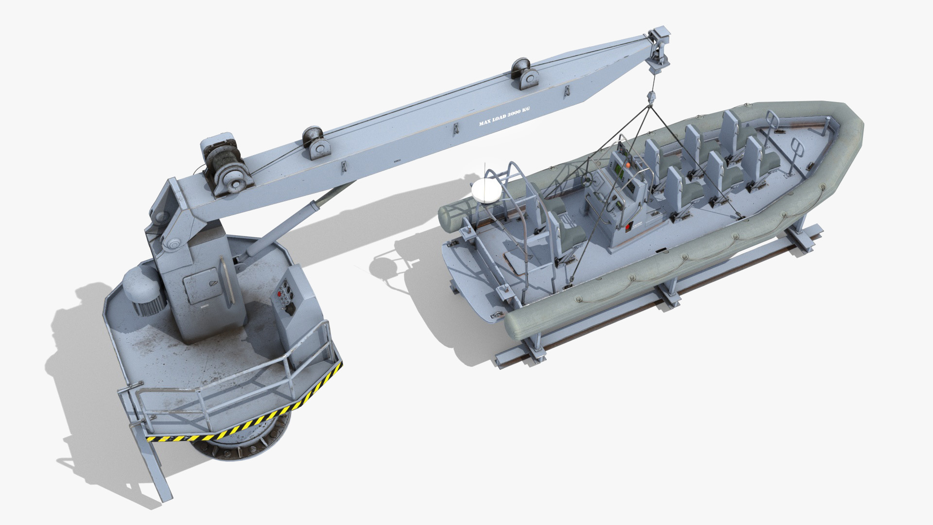 3D boat rhib davit - TurboSquid 1637807