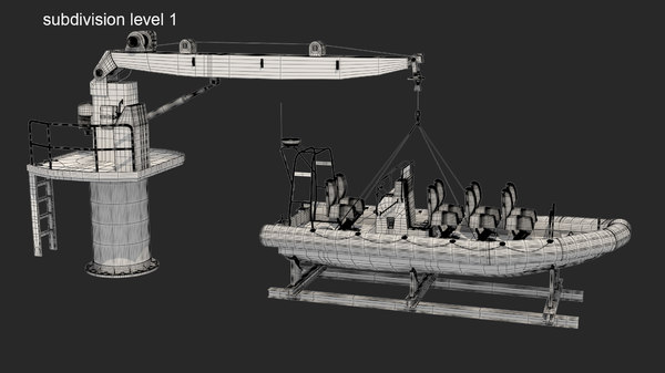 3D boat rhib davit - TurboSquid 1637807