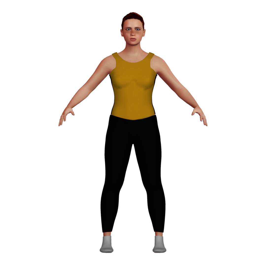 3D woman workout clothes character - TurboSquid 1638186