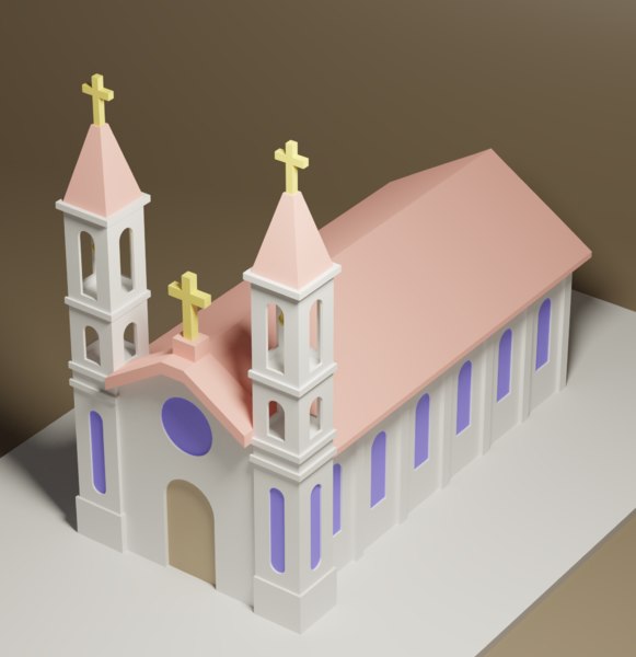 Church cartoon 3D model - TurboSquid 1638477