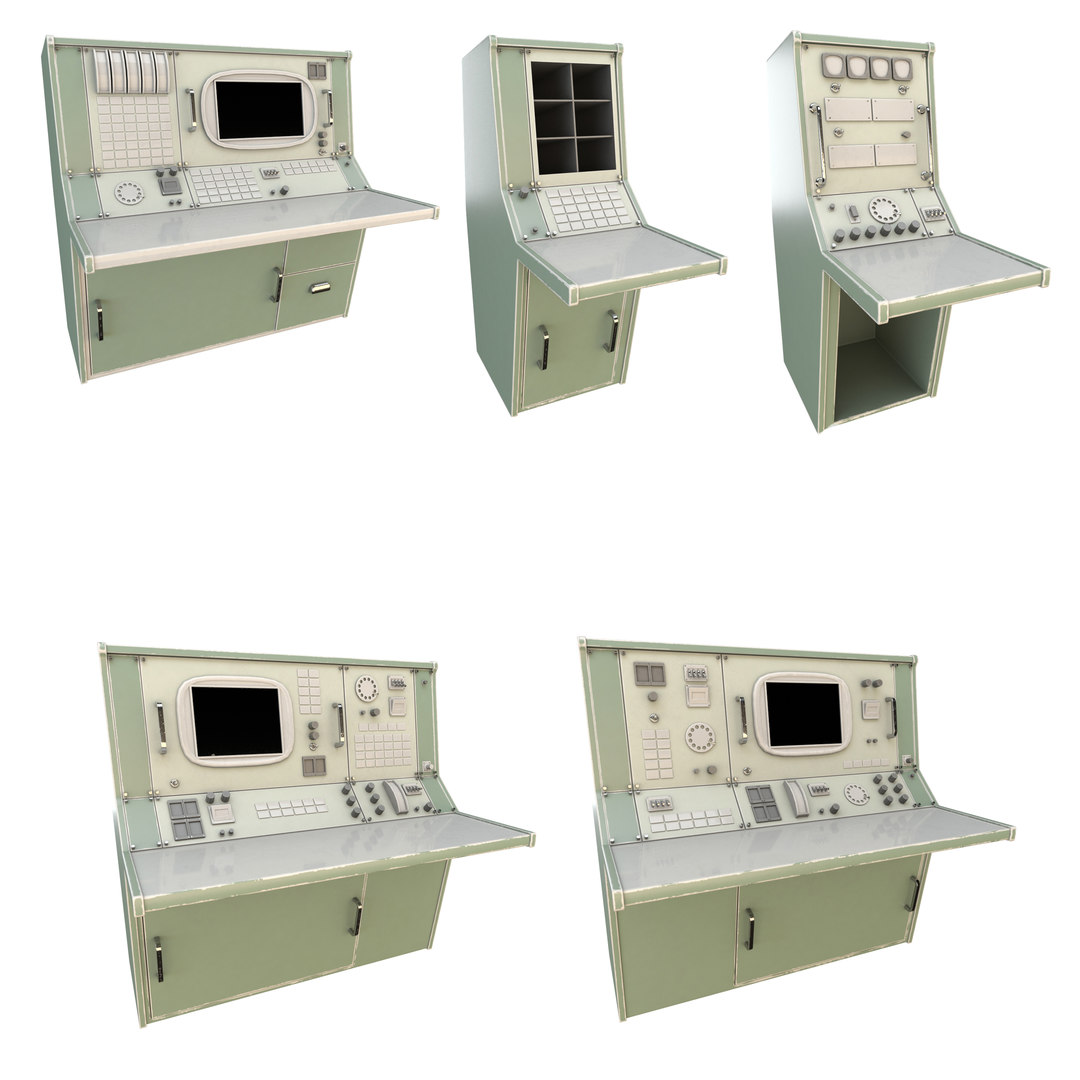 3D nasa control tables pbr model - TurboSquid 1638746