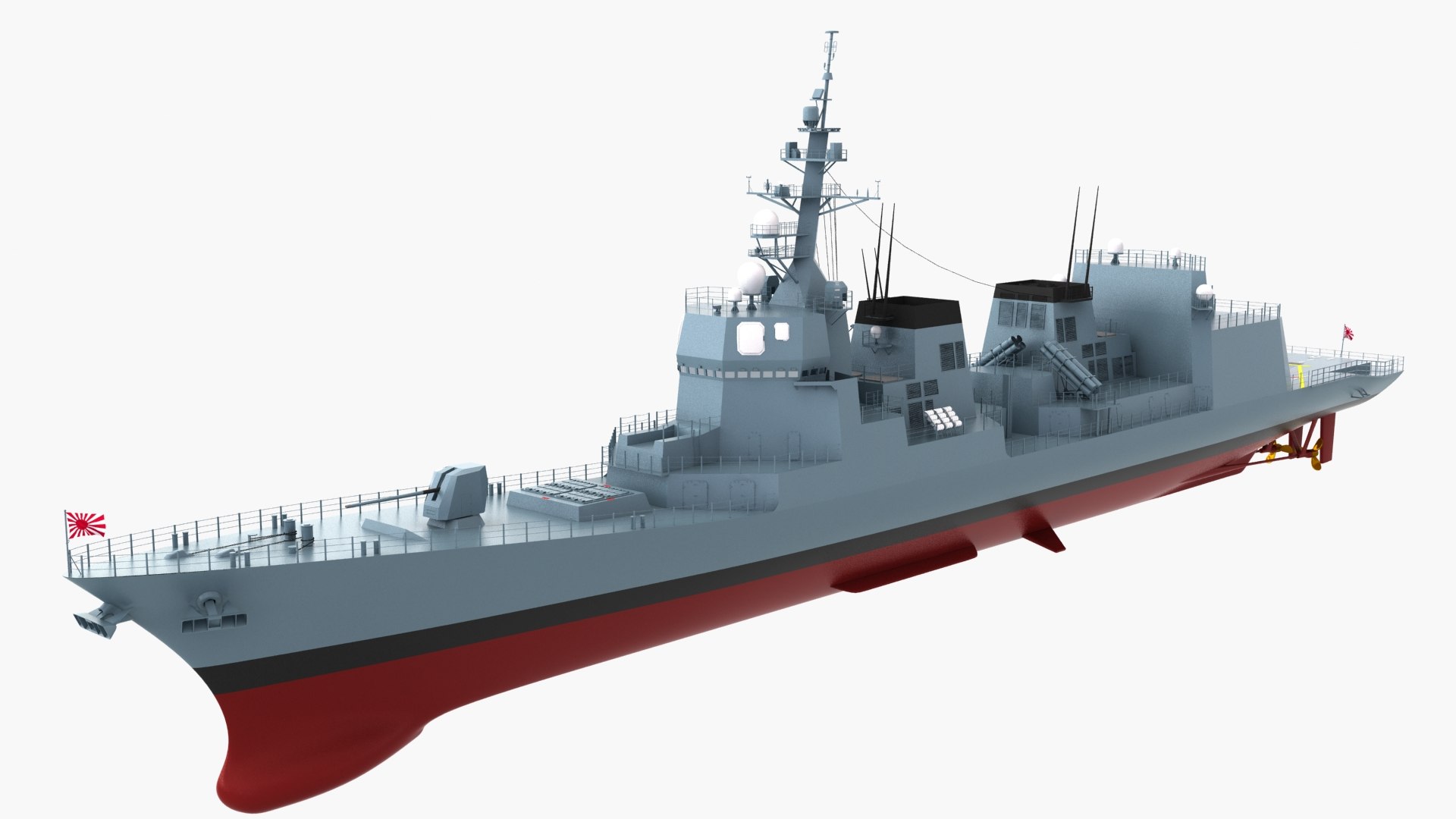 Destroyer watercraft ship 3D model - TurboSquid 1639220