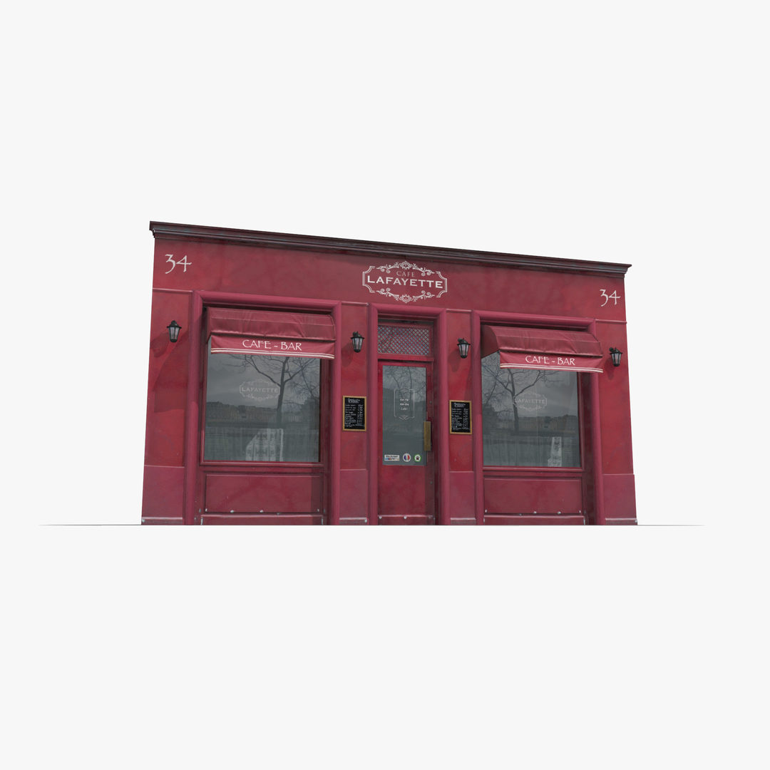 Store facades 3D model - TurboSquid 1639372