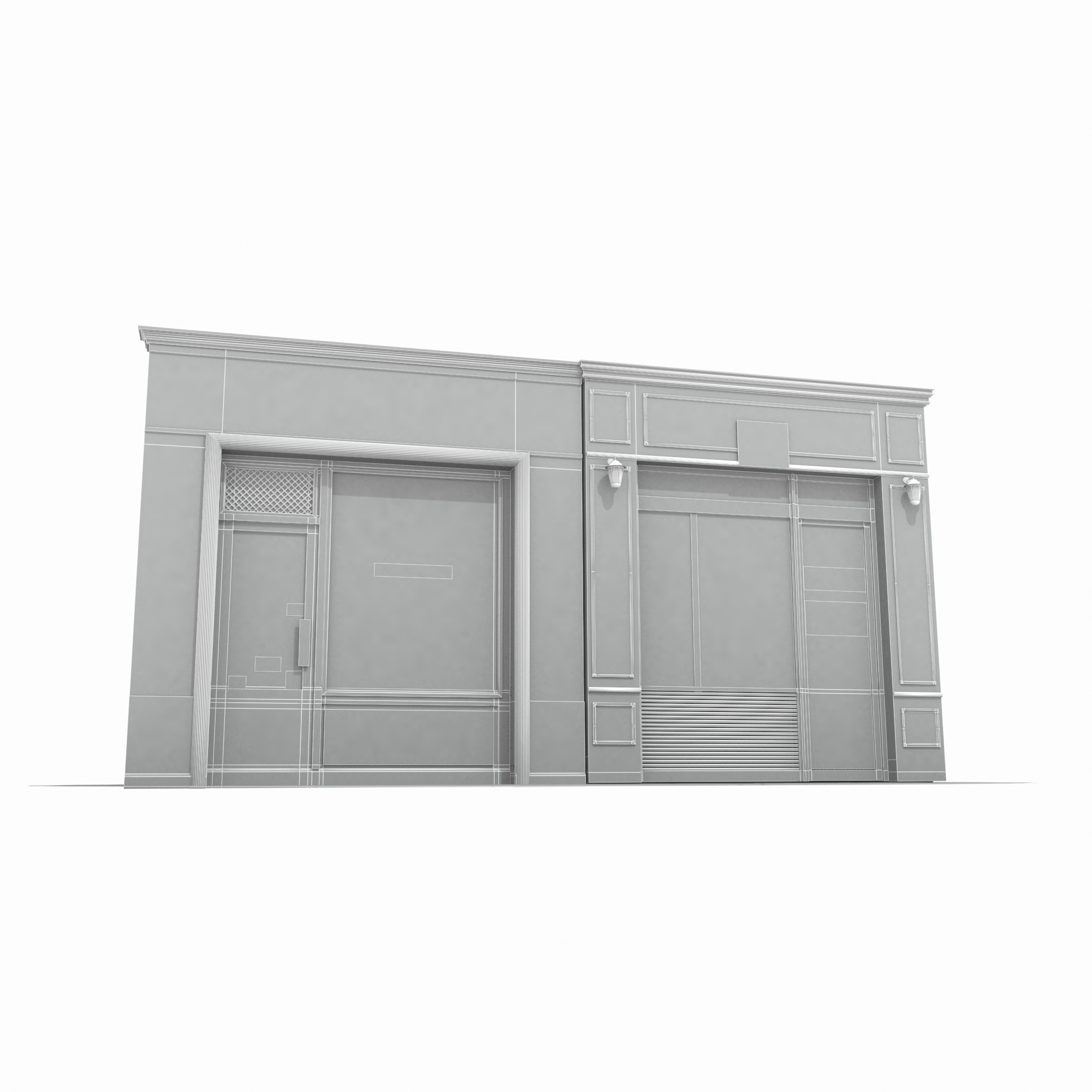 Store facades 3D model - TurboSquid 1639372