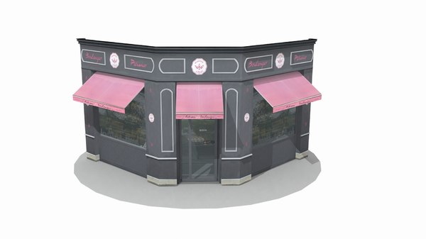 Corner store facade 3D model - TurboSquid 1639361
