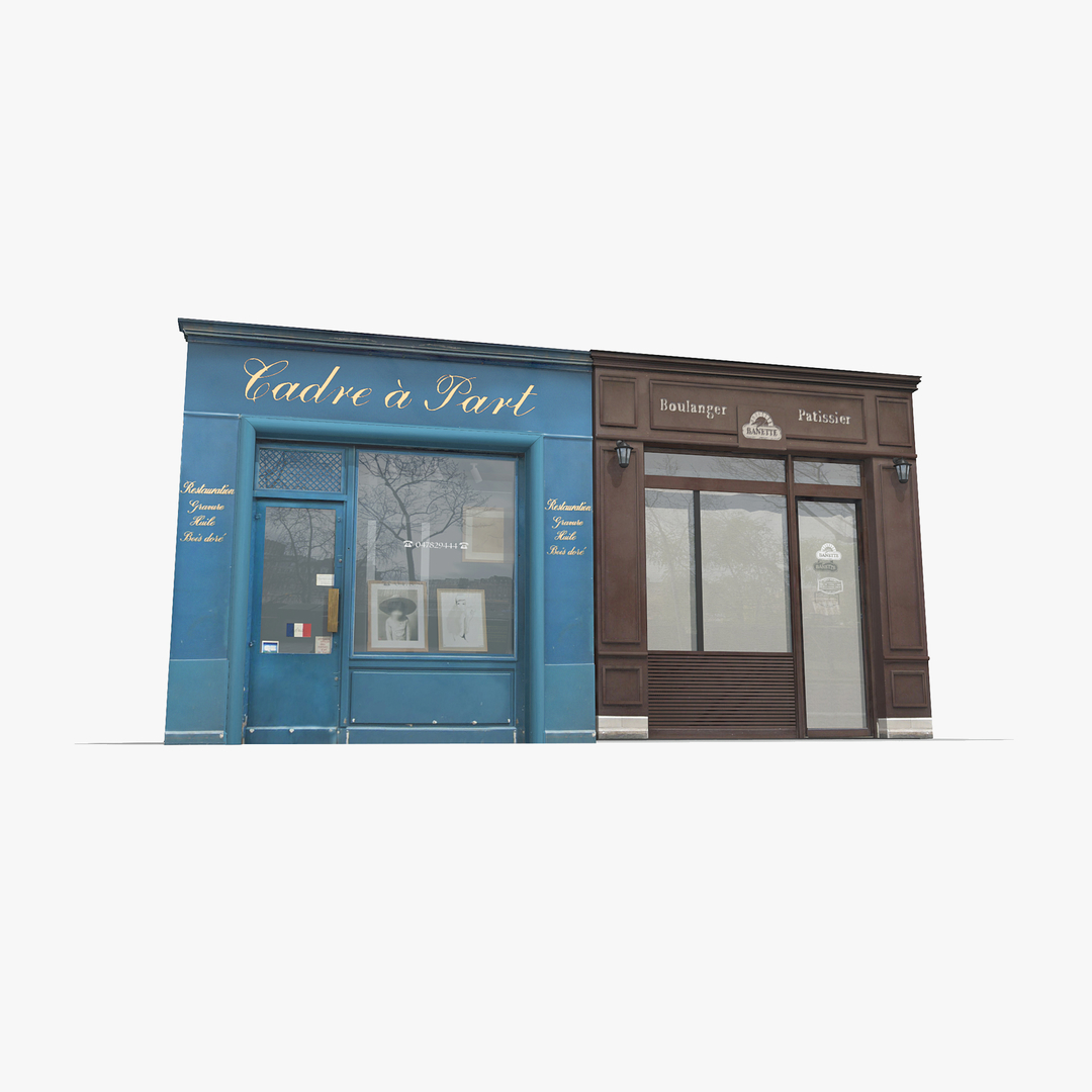 Store facades 3D model - TurboSquid 1639372