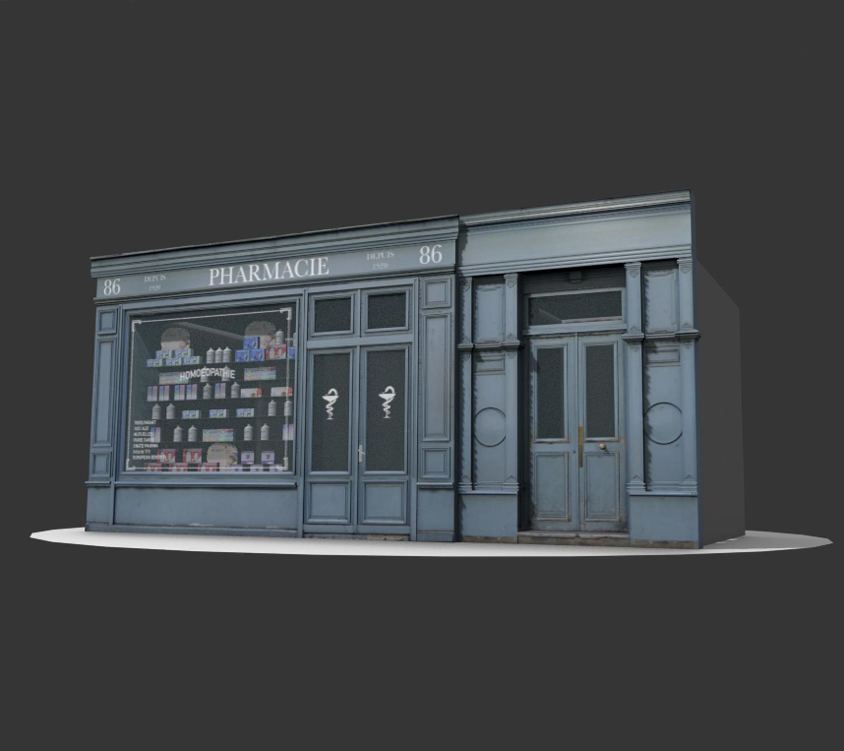 Store facades 3D model - TurboSquid 1639372