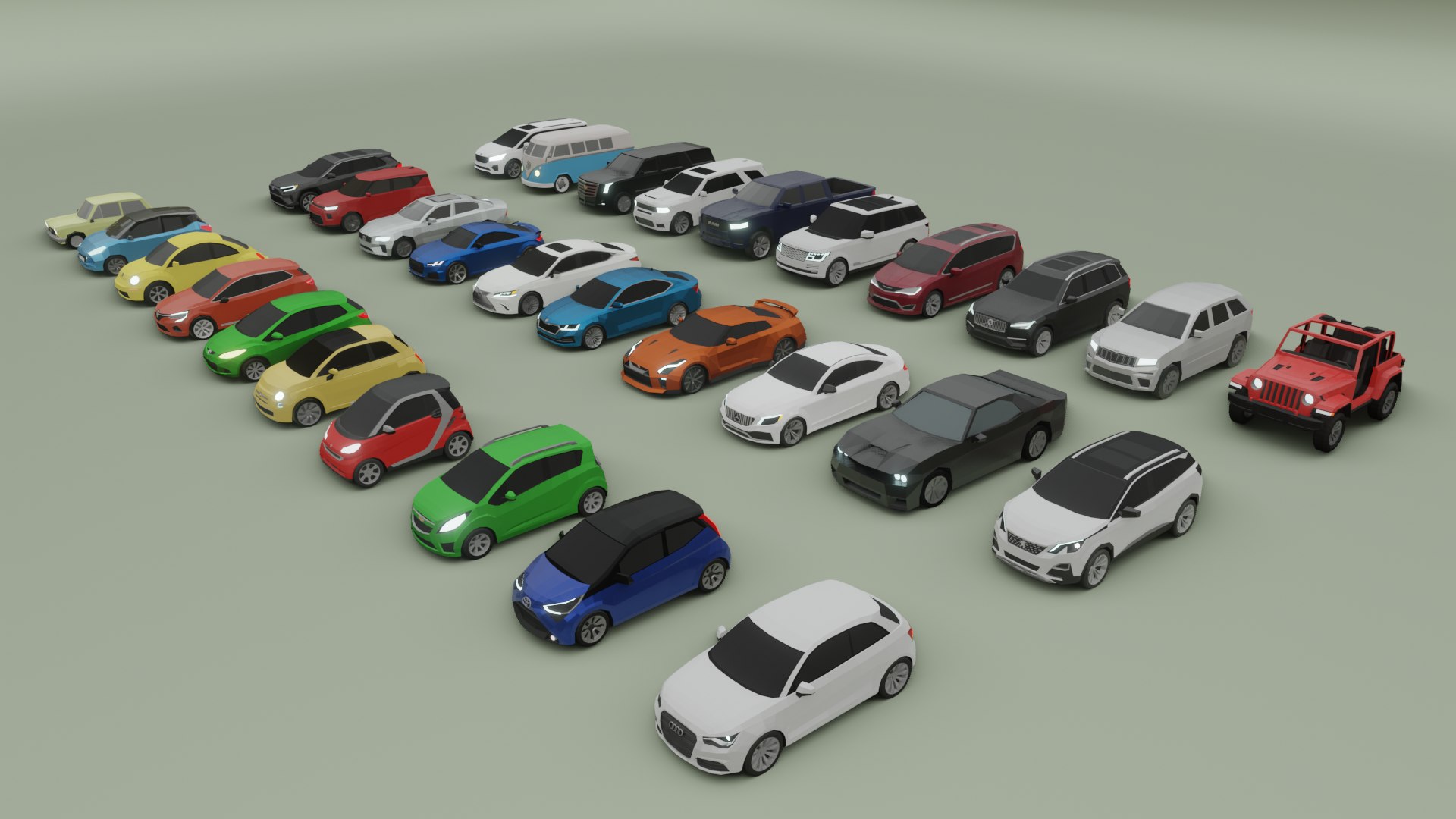 30 cars suv sedan 3D - TurboSquid 1639521