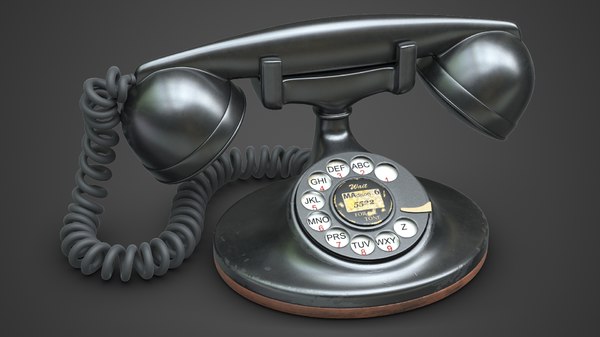 3d model retro phone