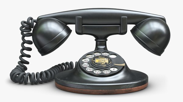 3d model retro phone