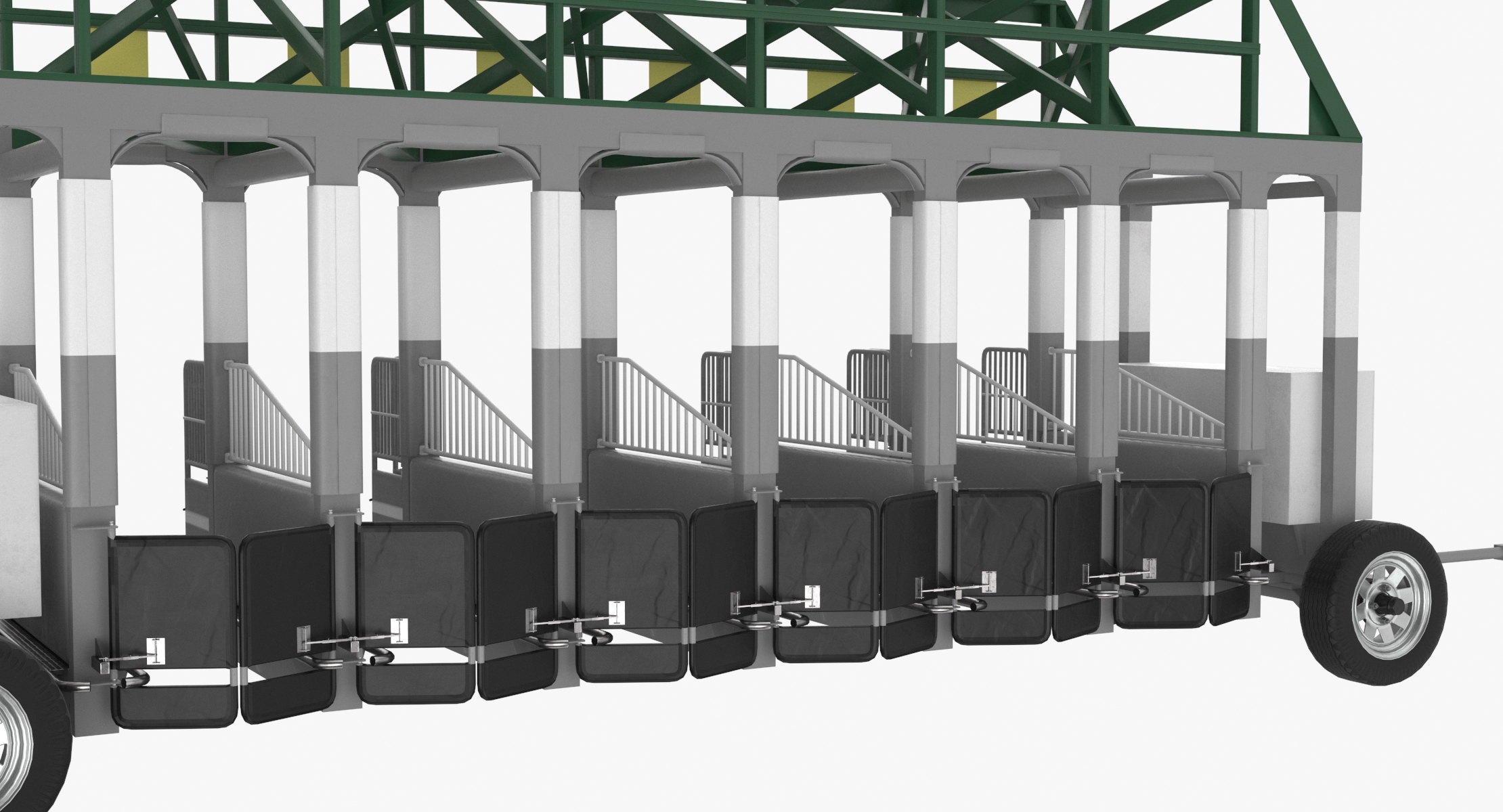 Horse racing starting gates 3D - TurboSquid 1639891