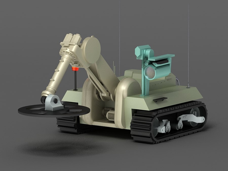 3D military bomb-disposal robot mine-clearing - TurboSquid 1639972
