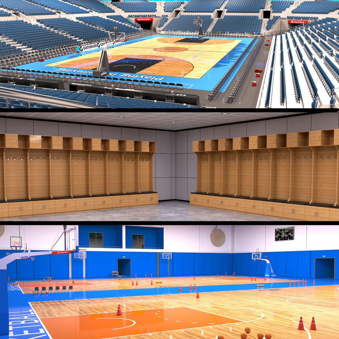 3D basketball arena room - TurboSquid 1640095