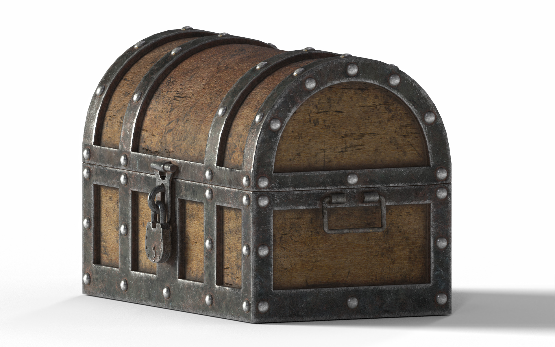 3D model realistic old treasure chest - TurboSquid 1433667